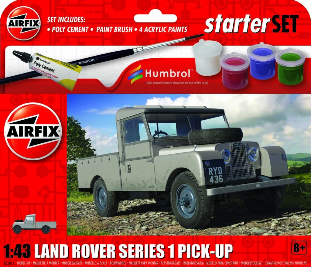 Airfix A55012 Starter Set - Land Rover Series 1 Pick-Up (1:43 Scale ...