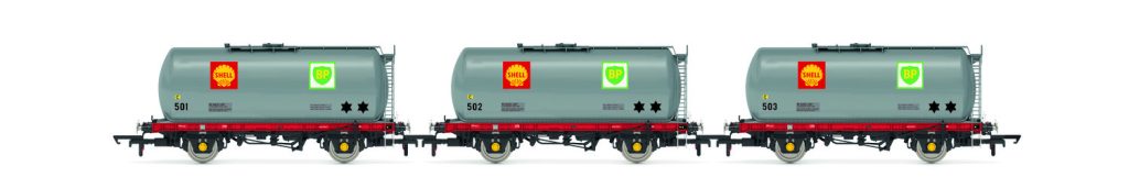 Hornby R60260 Shell-Mex, TTA Tank Wagon Triple Pack - Era 8 (OO Gauge ...
