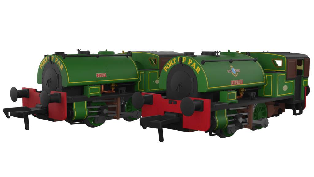 Rapido Trains 968002 Port of Par Bagnalls Twin Pack – Lined Light Green ...